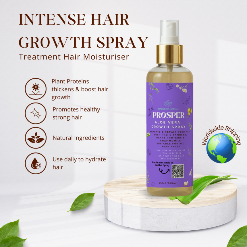 Aloe Vera Hair Growth Spray Prosper 250ml - Kinder Naturals