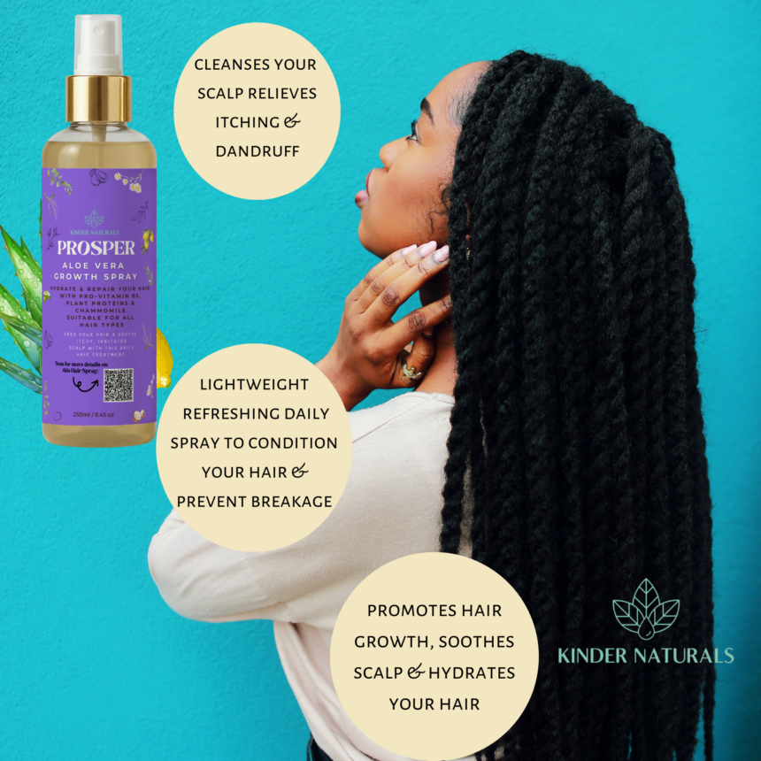 Aloe Vera Hair Growth Spray Prosper 250ml - Kinder Naturals